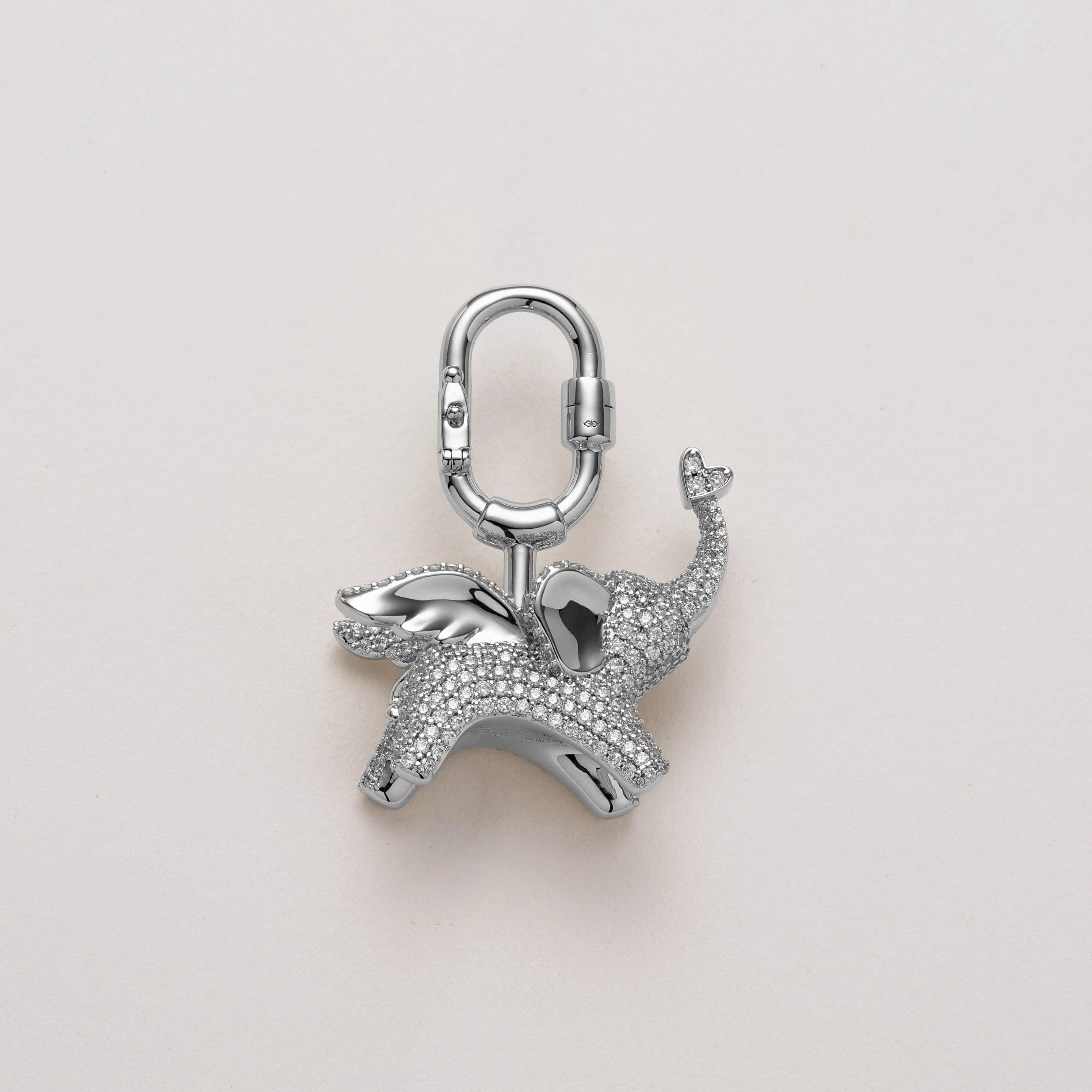 Pavé Lucky Elephant Bag Charm – Charmante