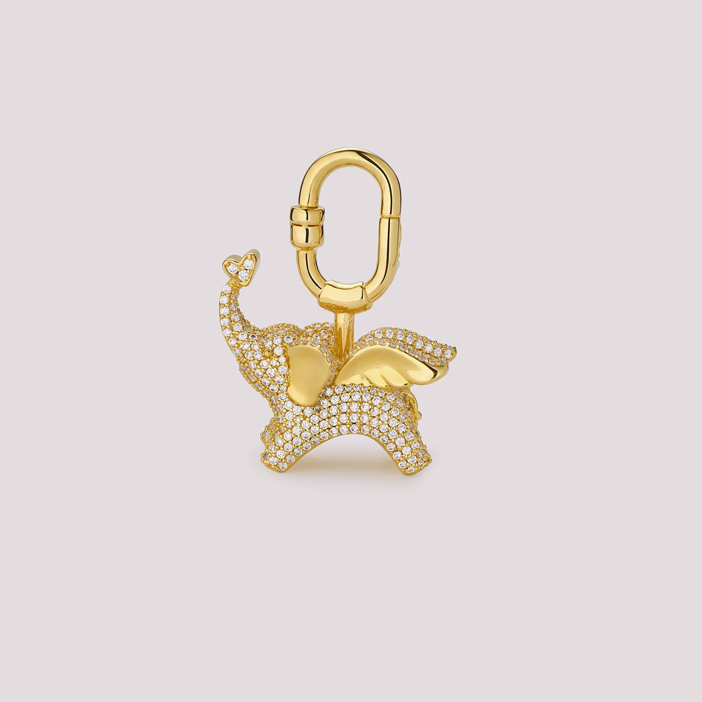 Pavé Lucky Elephant Bag Charm – Charmante